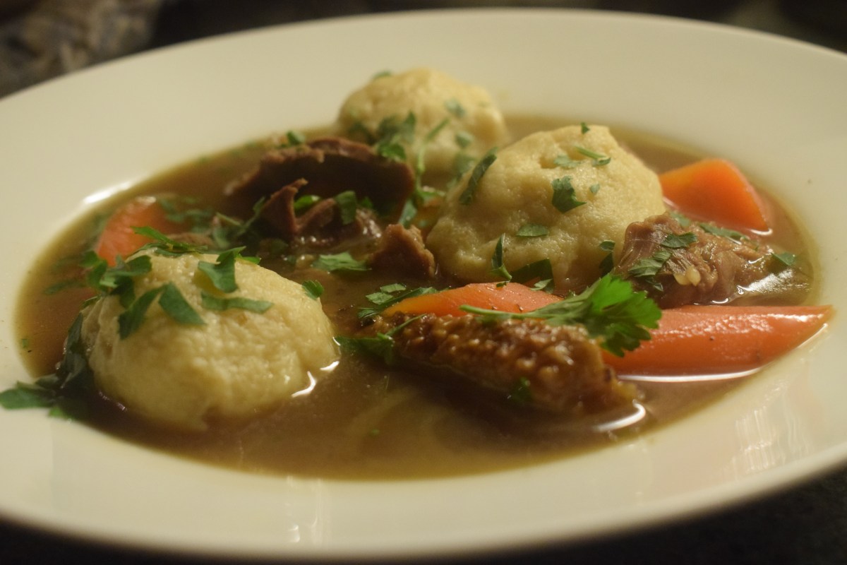 Goose soup with Jacobs dumplings